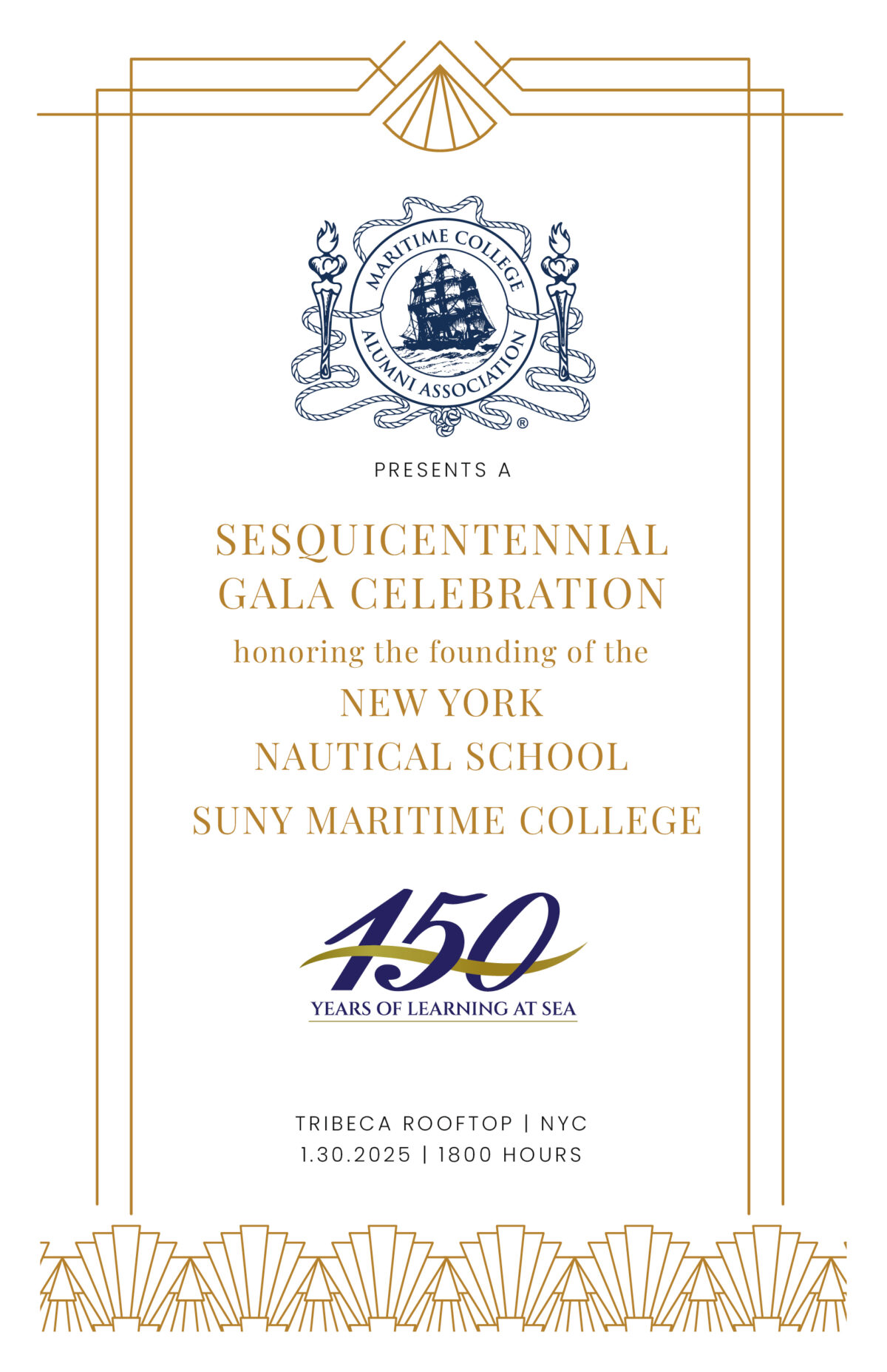 Sesquicentennial Gala Celebration – Maritime College Alumni Association